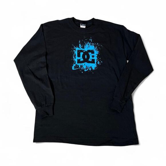 DC | Shirts | Dc Shoes Usa Black Logo Splash Tshirt Mens Medium | Poshmark